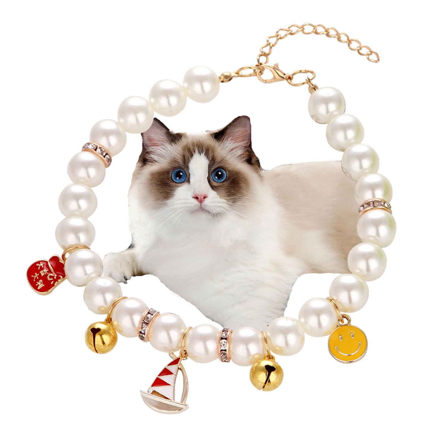 Pet Supplies : YEZILUU Pet Collar with Bells, Cute cat Collar, cat ...