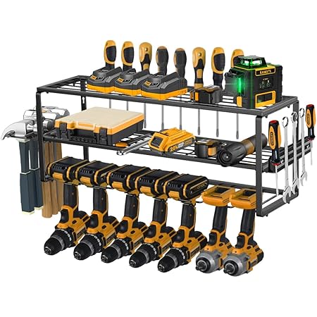 Amazon.com: MOOMSINE Power Tool Organizer, Storage Rack for Garage ...