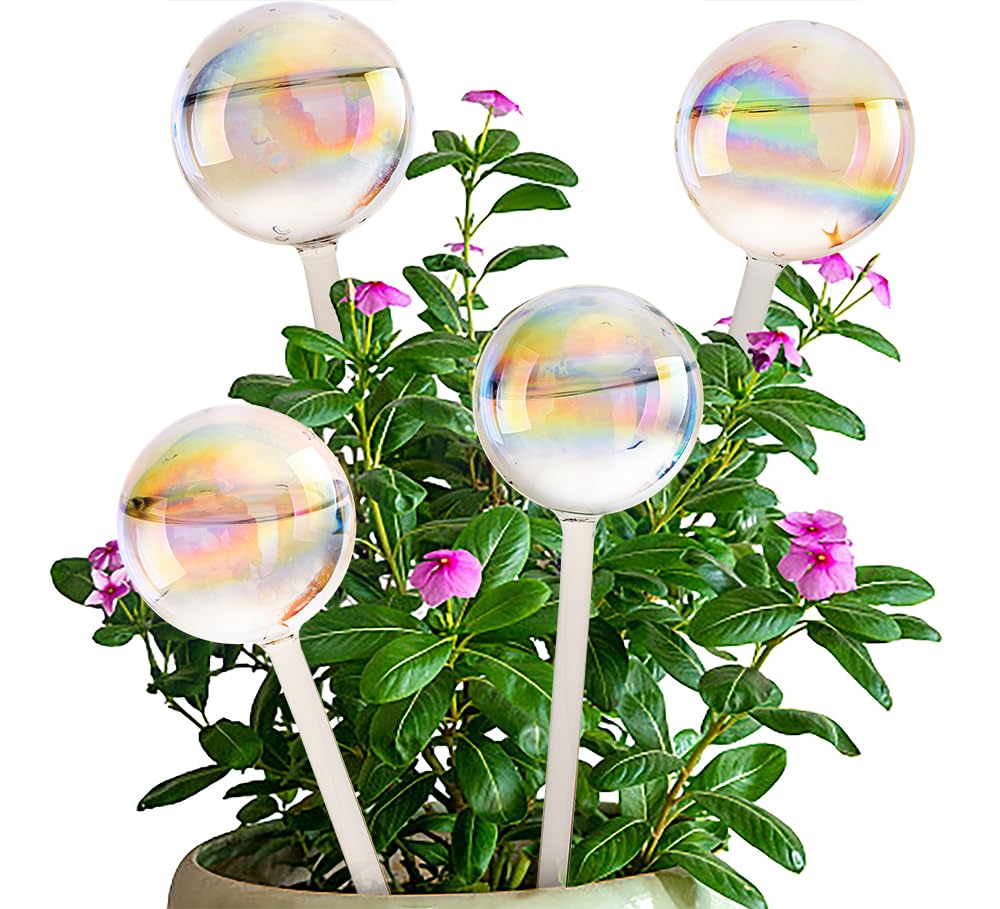 Snapklik.com : 4 Pack Glass Watering Globes - Rainbow Gradient Color ...
