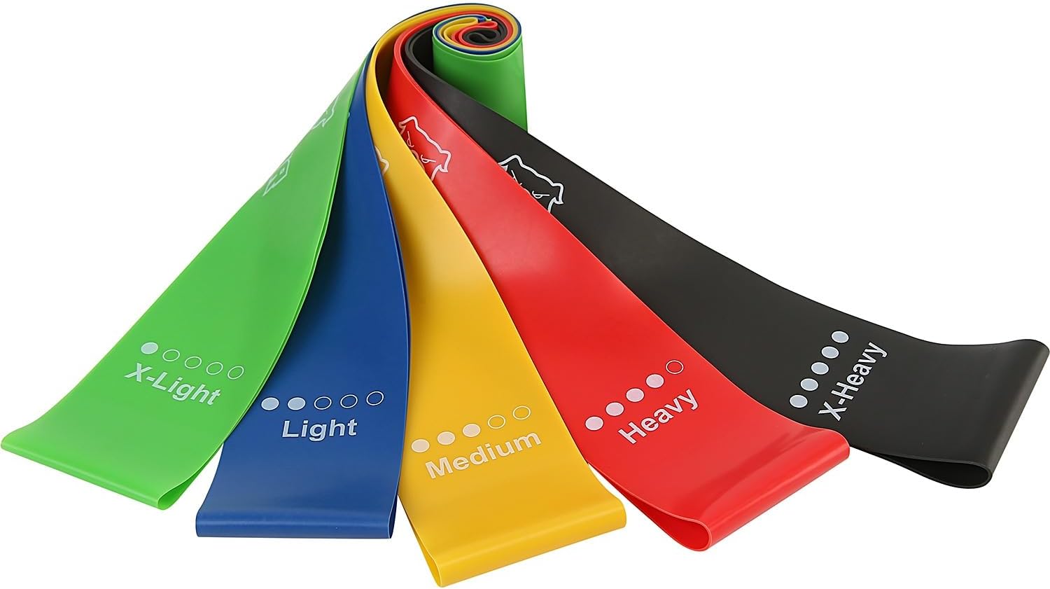 BullThor Bandas de resistencia para ejercicio, juego de 5 bandas de ...