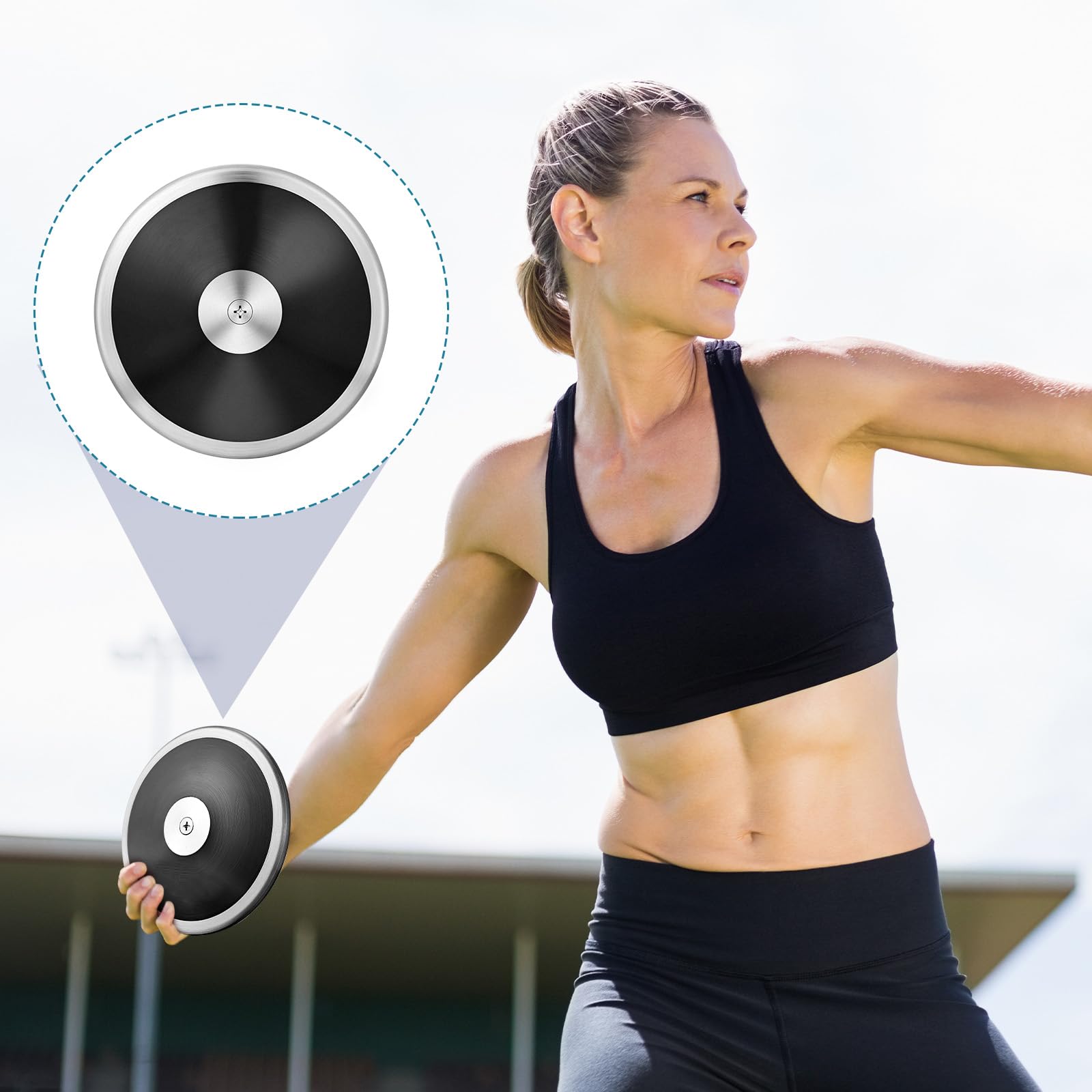 Wettarn 2pcs 1 Kg Sports Training Discus Man Women