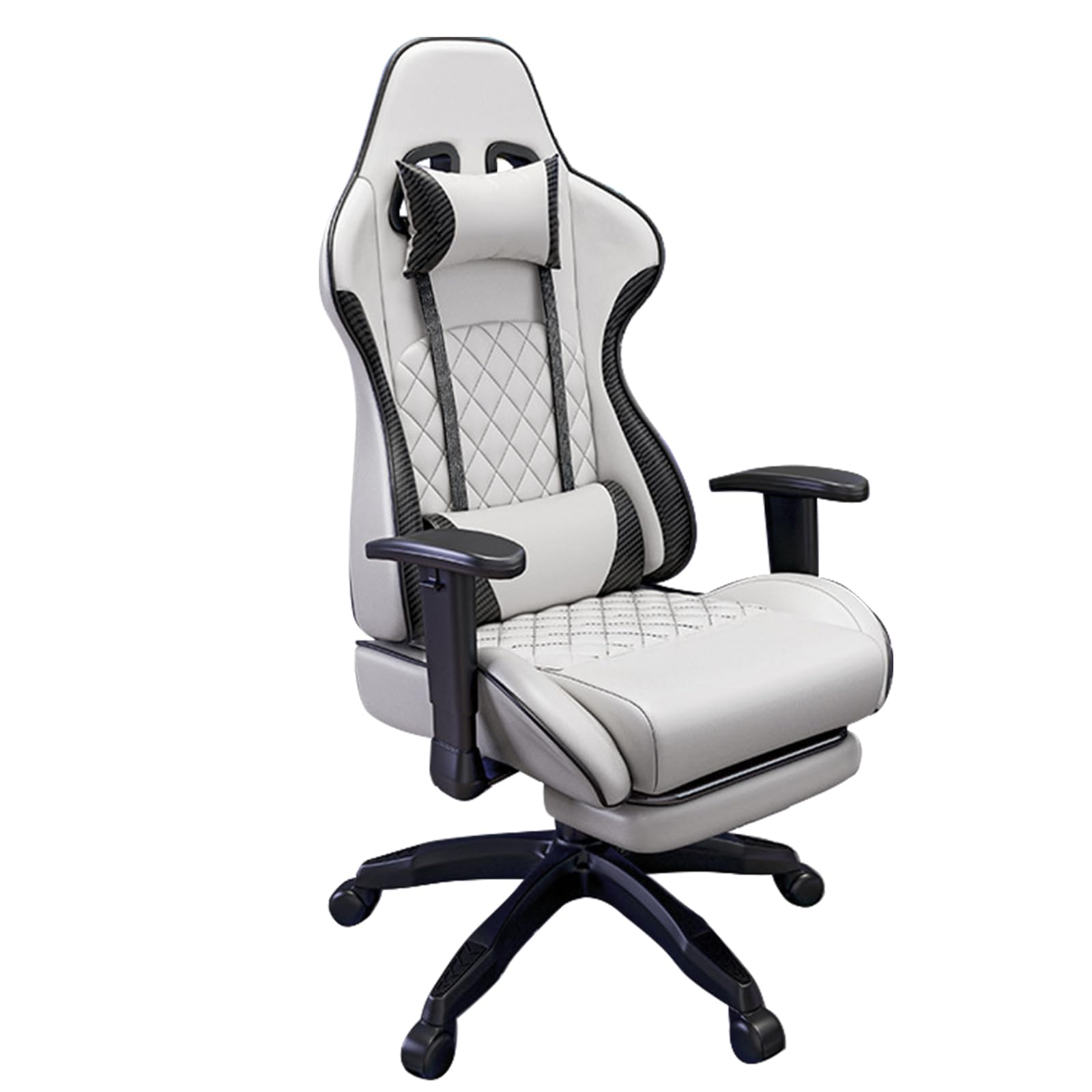 Chulovs Gaming Chair Office Chair with Footrest Racing Ergonomic Chair ...
