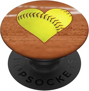Amazon.com: Girl's Fast-pitch Softball Heart on Field PopSockets ...