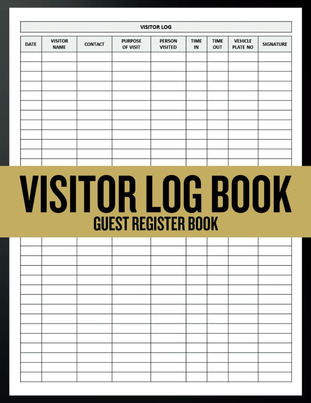 Amazon.com: Visitor Log Book: Visitor Sign in and Out Register Book for ...