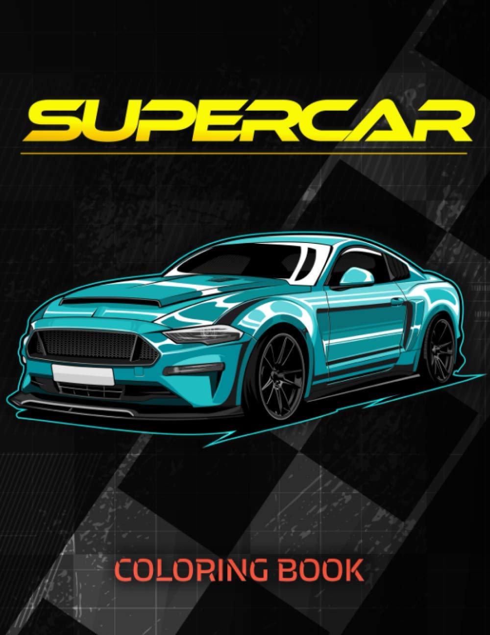 Buy SuperCar Coloring Book: Race cars with interesting facts, Unique ...