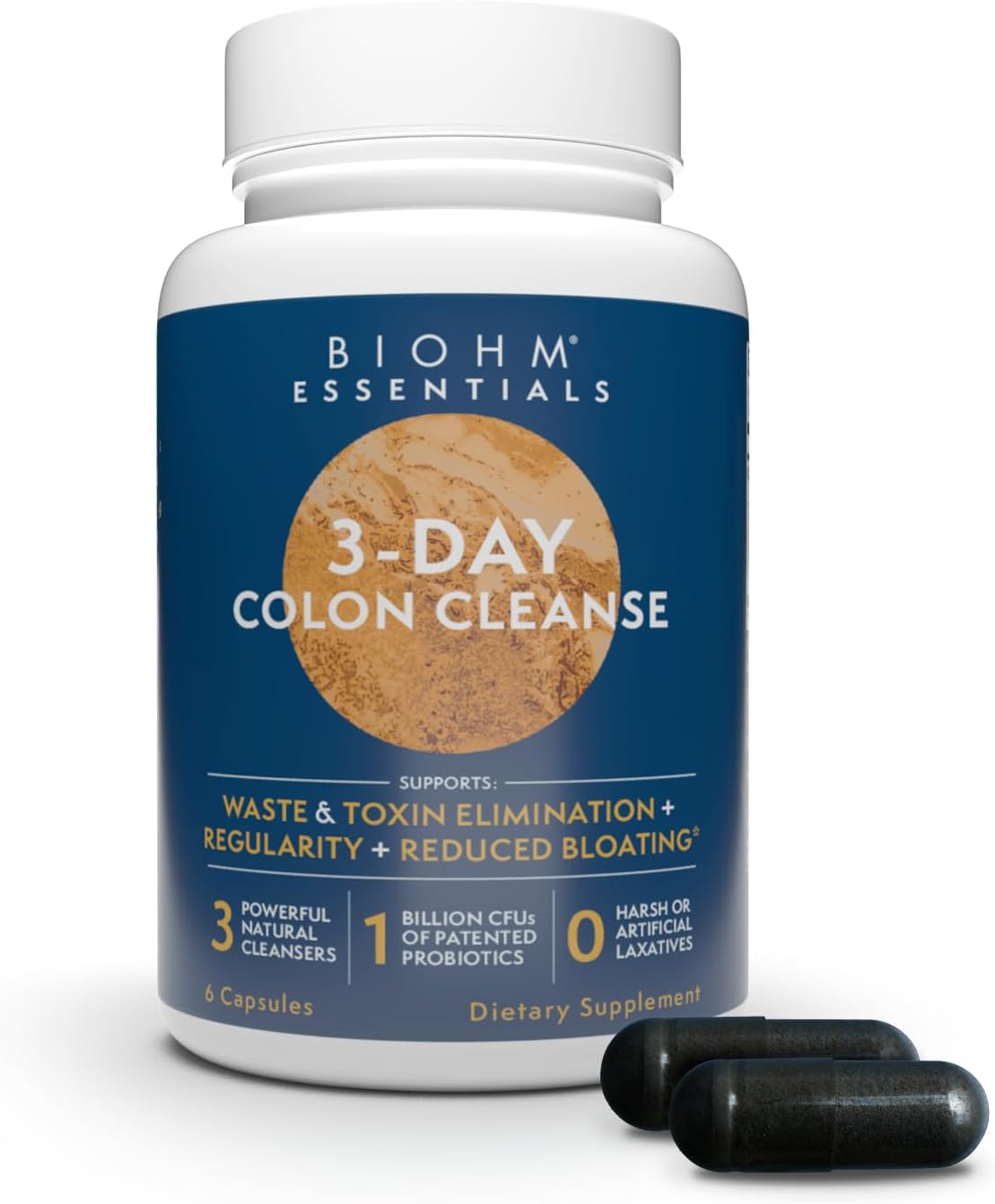 Amazon.com: BIOHM Colon Cleanse Detox with Probiotics, 3 Day Quick Cleanse, 6 Capsules, Supports ...