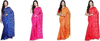 Amazon.com: Craftoni dhakai full body digien combo saree latest degien ...