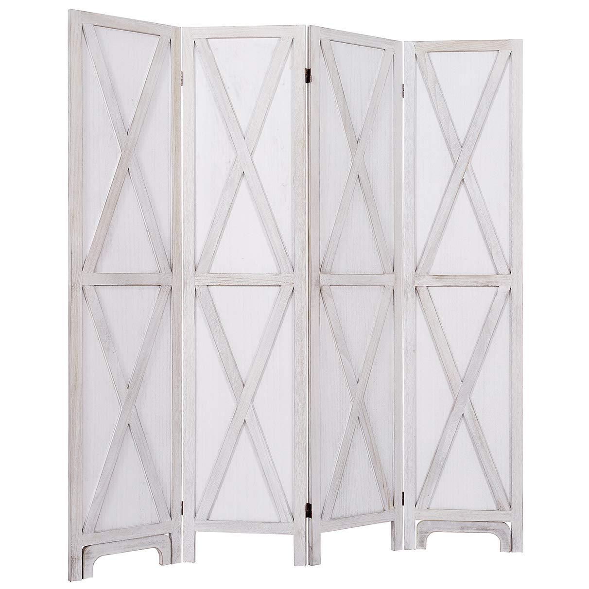 Buy RHF 5.7 Ft.Tall Room Divider with Stand,16" Each Panel,Rustic X ...