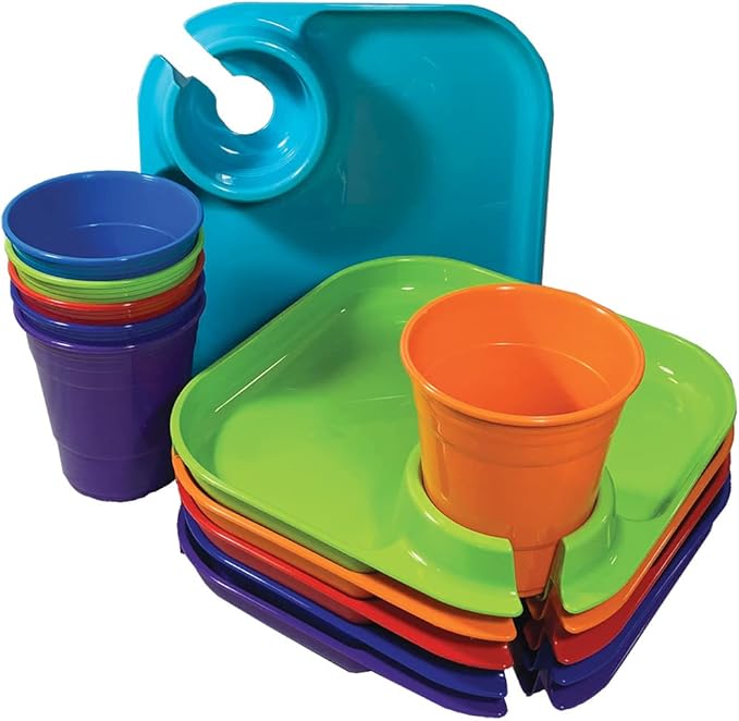 Amazon Great Plate Reusable Plastic Plates For Parties With Built in Cup Holder Set Of 6 amazon-great-plate-reusable-plastic-plates-for-parties-with-built-in-cup-holder-set-of-6