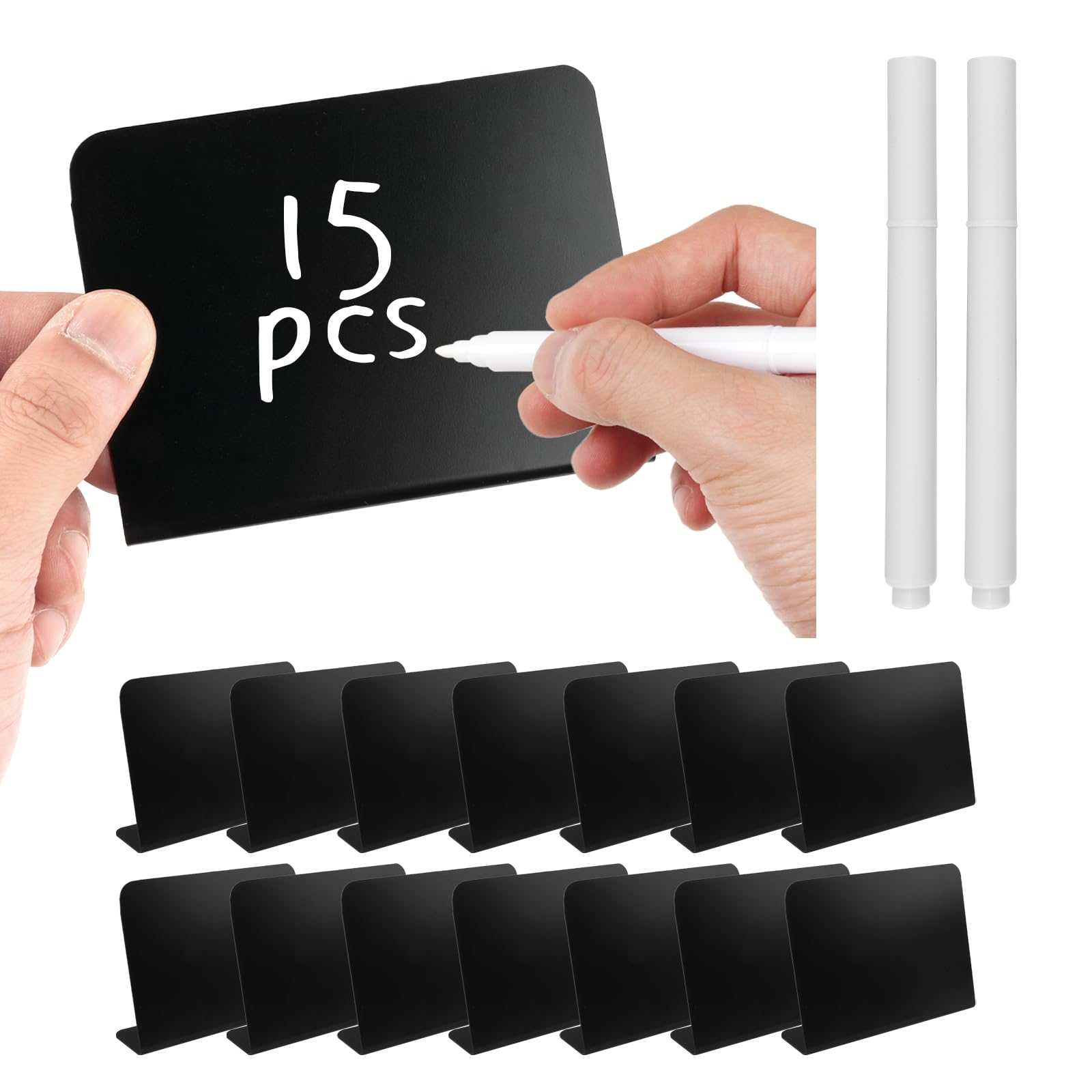 15Pcs Mini Chalkboard Signs,Small Food Labels for Buffet with 2 Pens ...