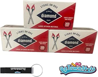 Amazon.com: Diamond Wood Matchbox with 300 Wooden Match Sticks, Gift of ...