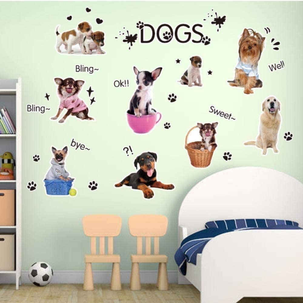 Amazon.com: Wall Stickers Mural Murals Puppies Dog Pet Shop Art Lovely ...