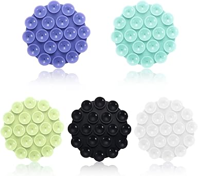 AIEX 5pcs Silicone Suction Cup Mounts, Multipurpose Phone Holder for ...