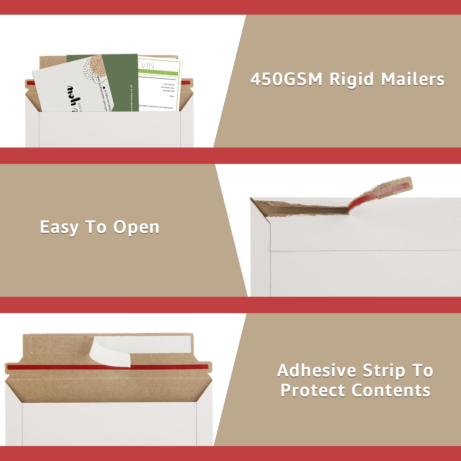 Photo Mailers 6x6 Inch Rigid - Self-Seal Cardboard Envelopes For Photos ...