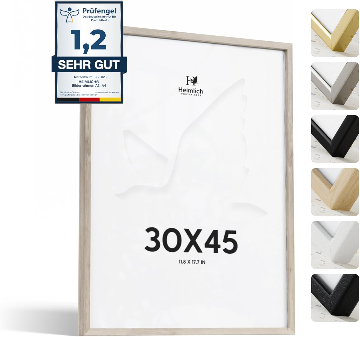 Heimlich® 1x Bilderrahmen 30x45 cm Eiche Rahmen 1-Pack ...