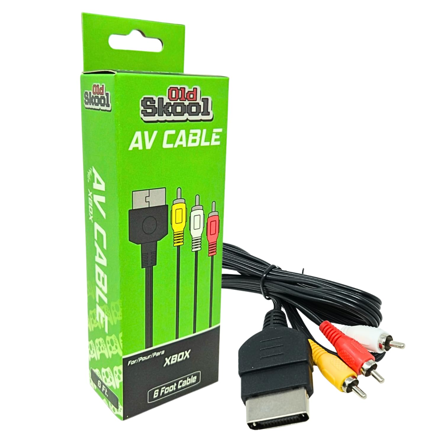 Amazon.com: Old Skool Xbox Av Cable for The Original Xbox : Video Games