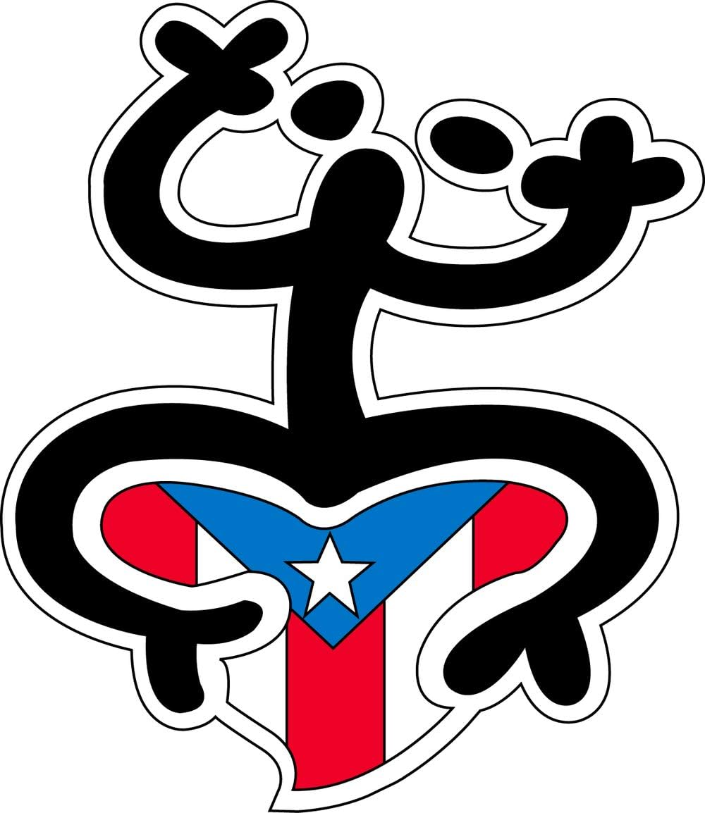 Amazon.com: Puerto Rico Coqui Taino con Bandera Grande 4 X 4.5, (Bonus ...