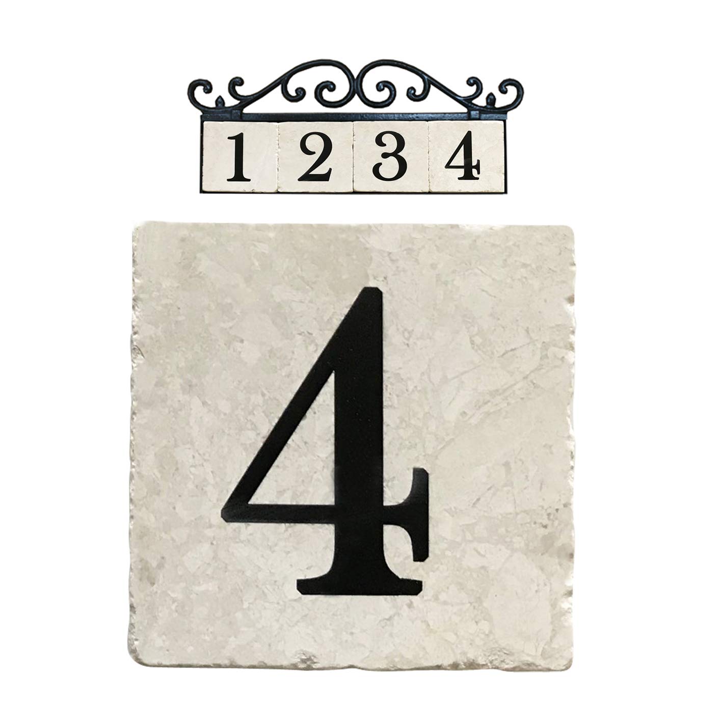 Snapklik.com : Classic Tile House Numbers For Outside, Marble Tile ...