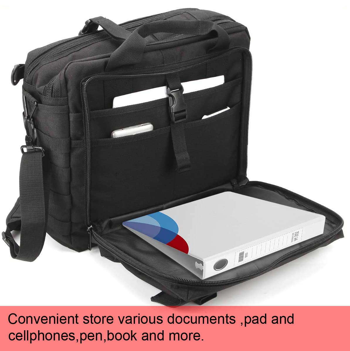 Tactical Briefcase, 14.1"/15.6 In Men's Military tactical computer bag ...