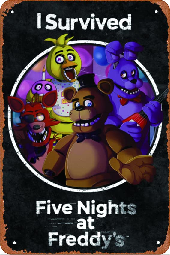 Amazon.com : Fnaf - Survived movie poster Metal Signs Vintage Tin Sign ...