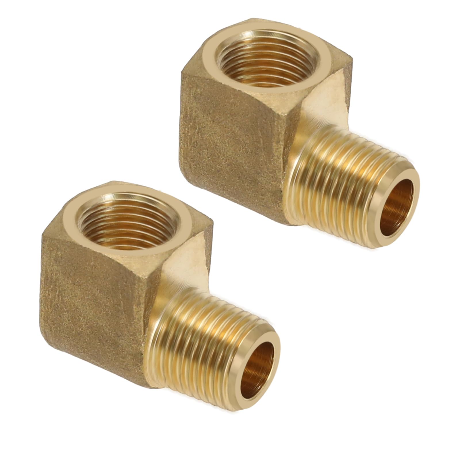 Create idea 2pcs 1/8 NPT Brass Pipe Connector 1/8 NPT Male to 1/8 NPT ...