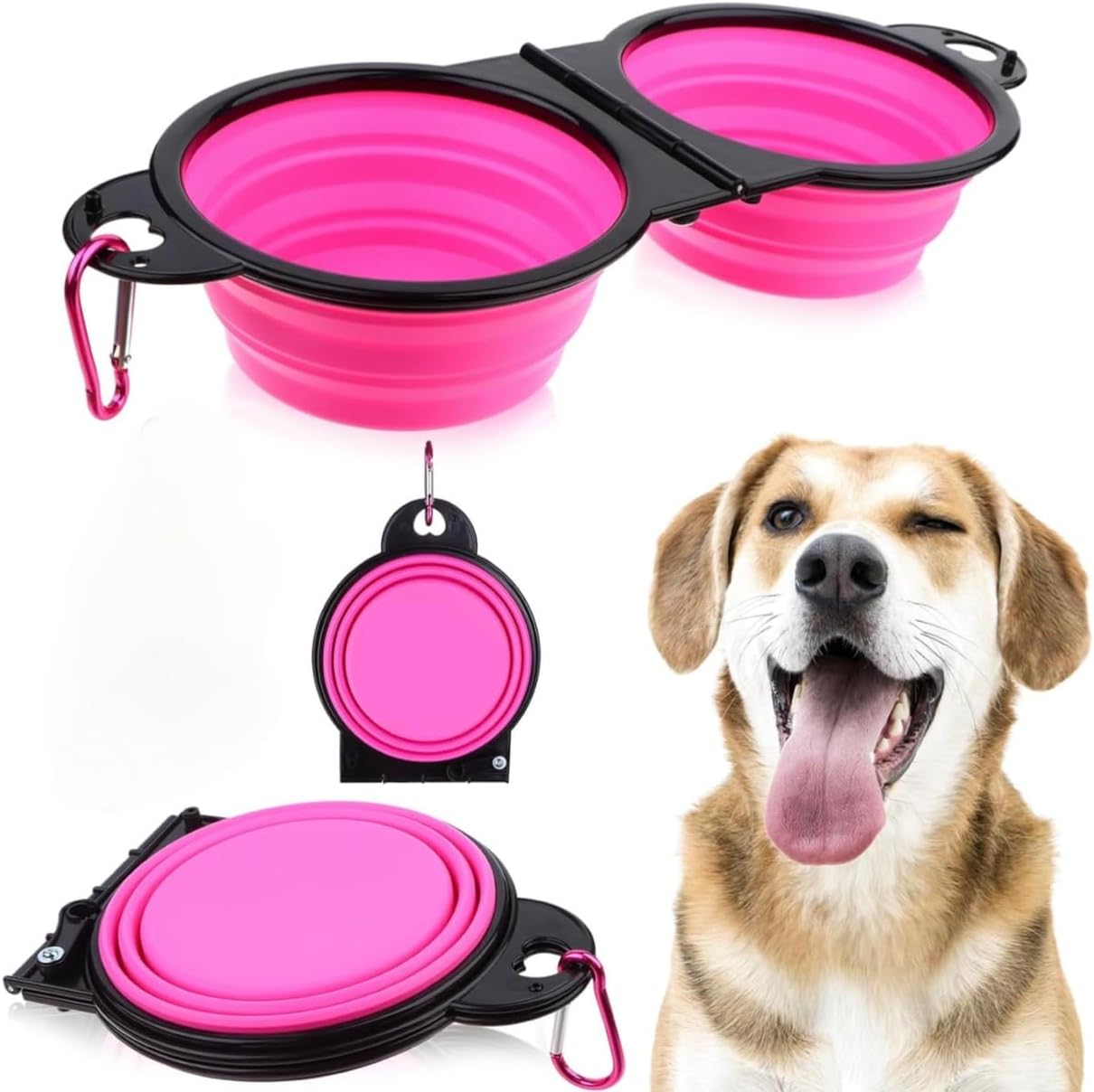 Pet Supplies : Collapsible Dog Bowls, Portable Travel Pet Feeder Bowl ...
