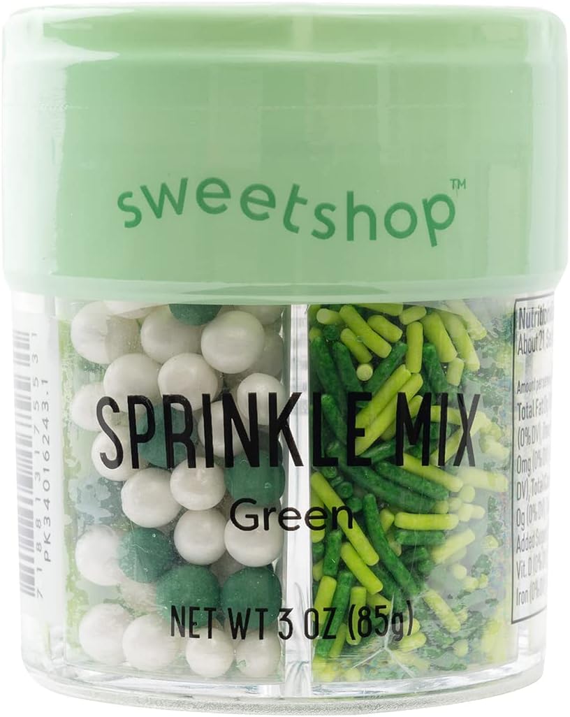 Amazon.com: Sweetshop, Sprinkle 6 Cell Mix, Green, Edible Sprinkles ...