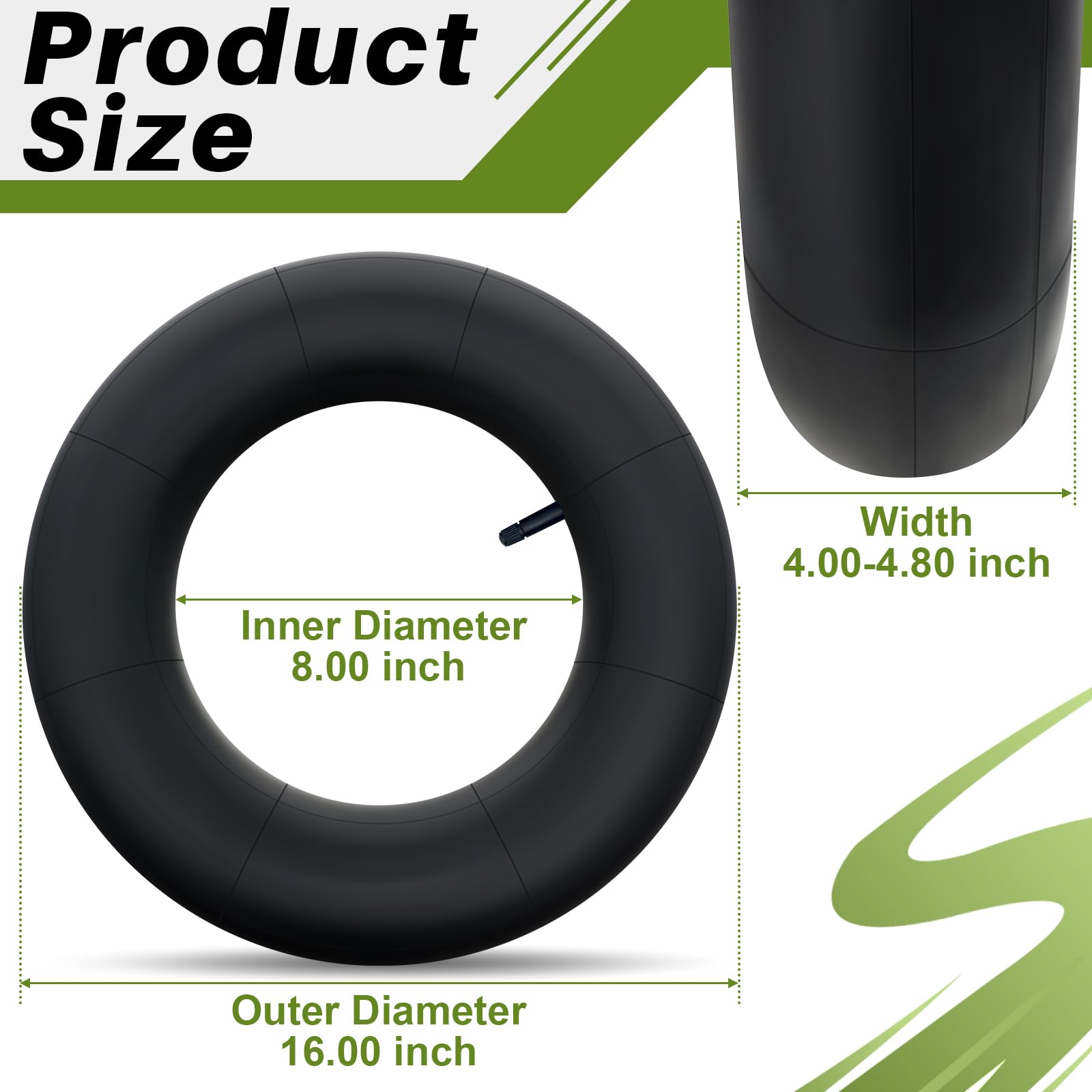 Snapklik.com : Datanly 4 Pcs 4.80/4.00-8" Tire Inner Tube Heavy Duty ...