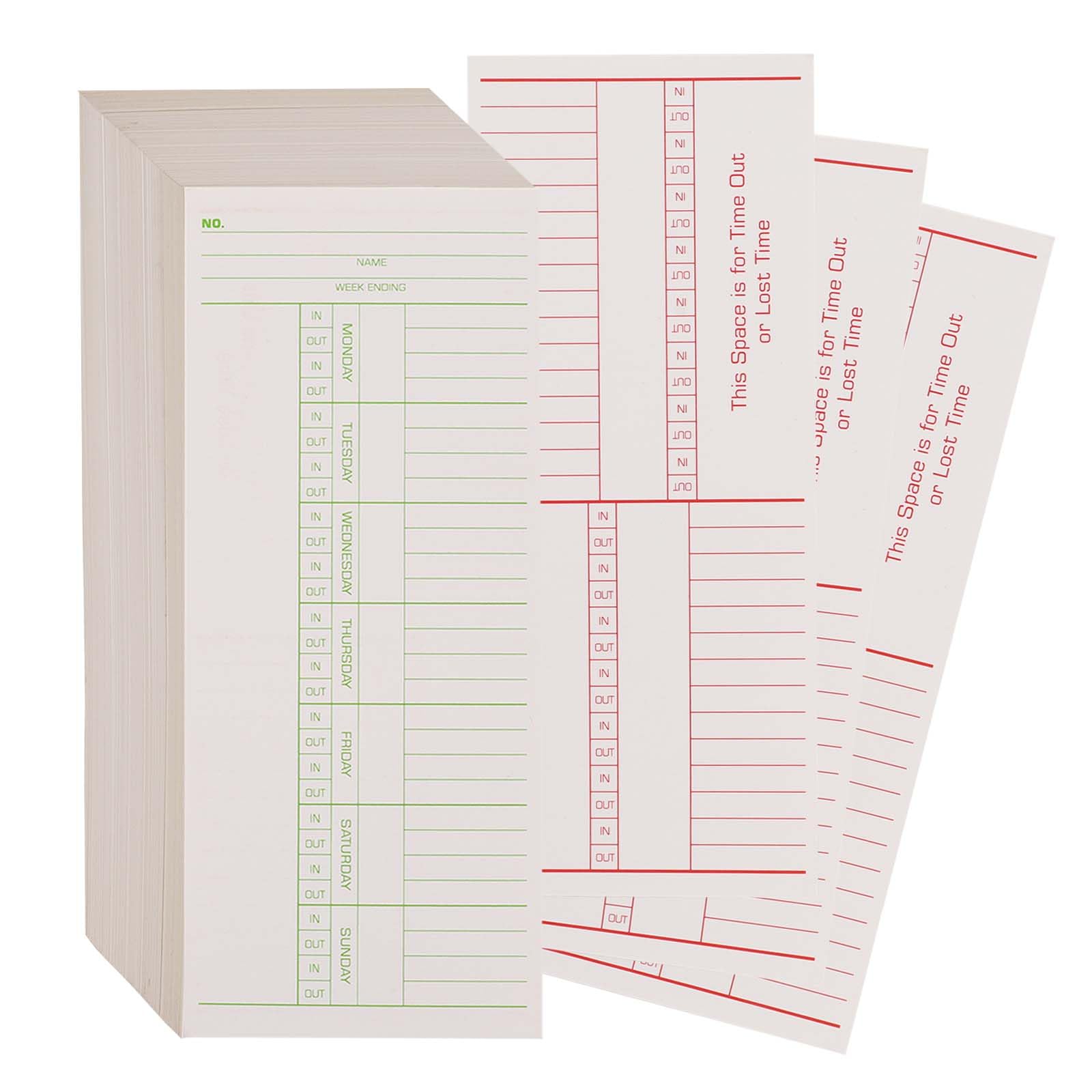 Amazon.com : ALGLEA 1000PCS Time Cards for Employees Weekly, 2 Sided ...