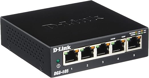 Amazon.com: D-Link Ethernet Switch, 5 Port Gigabit Unmanaged Metal ...