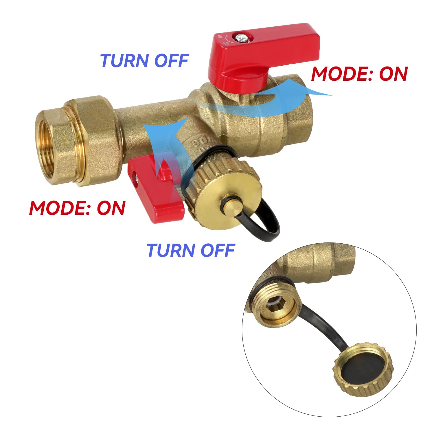 Tankless Heater Connection Kit 3/4" Lead-Free Brass PEX Service Valve ...