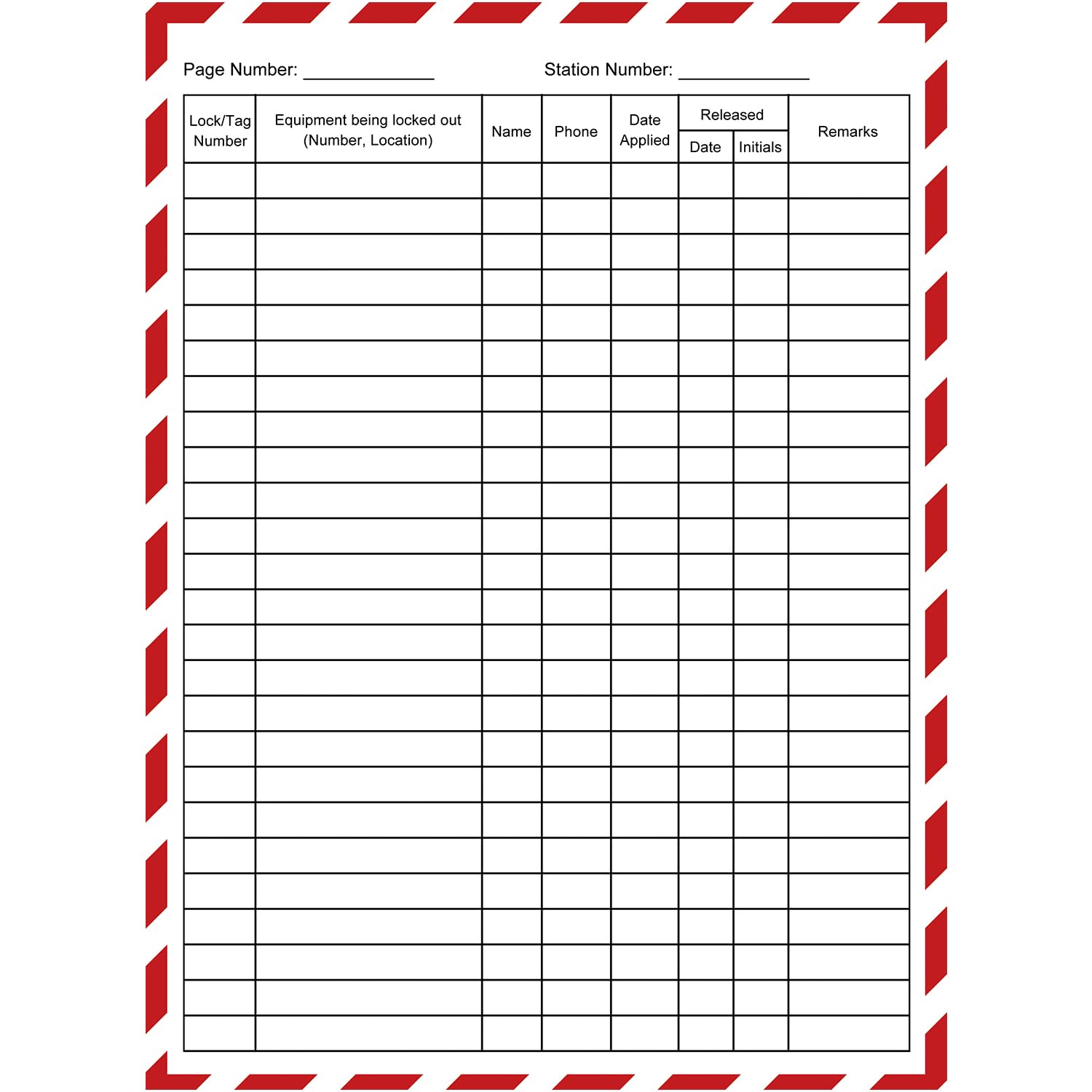 Snapklik.com : SAFBY Lockout Tagout Logbook: Lockout Tagout Record ...
