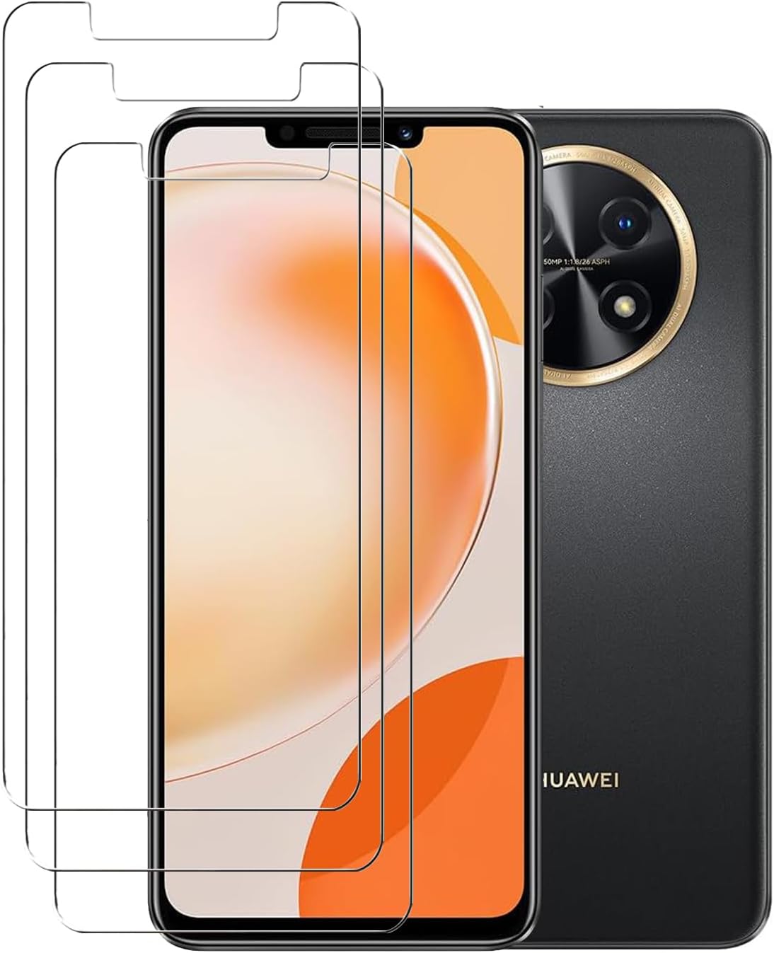 [3 Pack] ZMONE Tempered Glass for Huawei Nova Y91 Screen Protector,9H ...