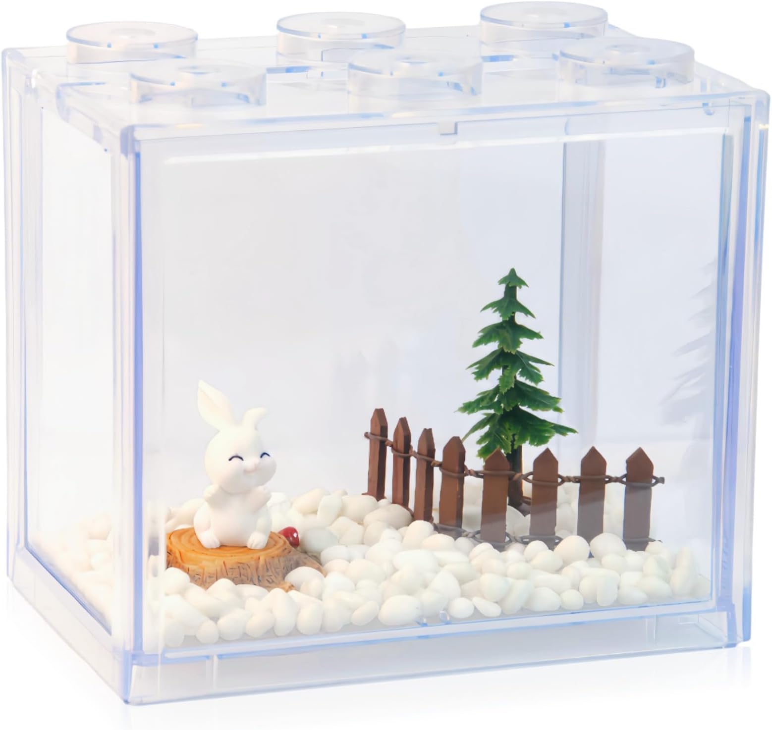 Amazon.com : Small Betta Fish Tank, Stackable Mini Aquarium Tank Kit ...