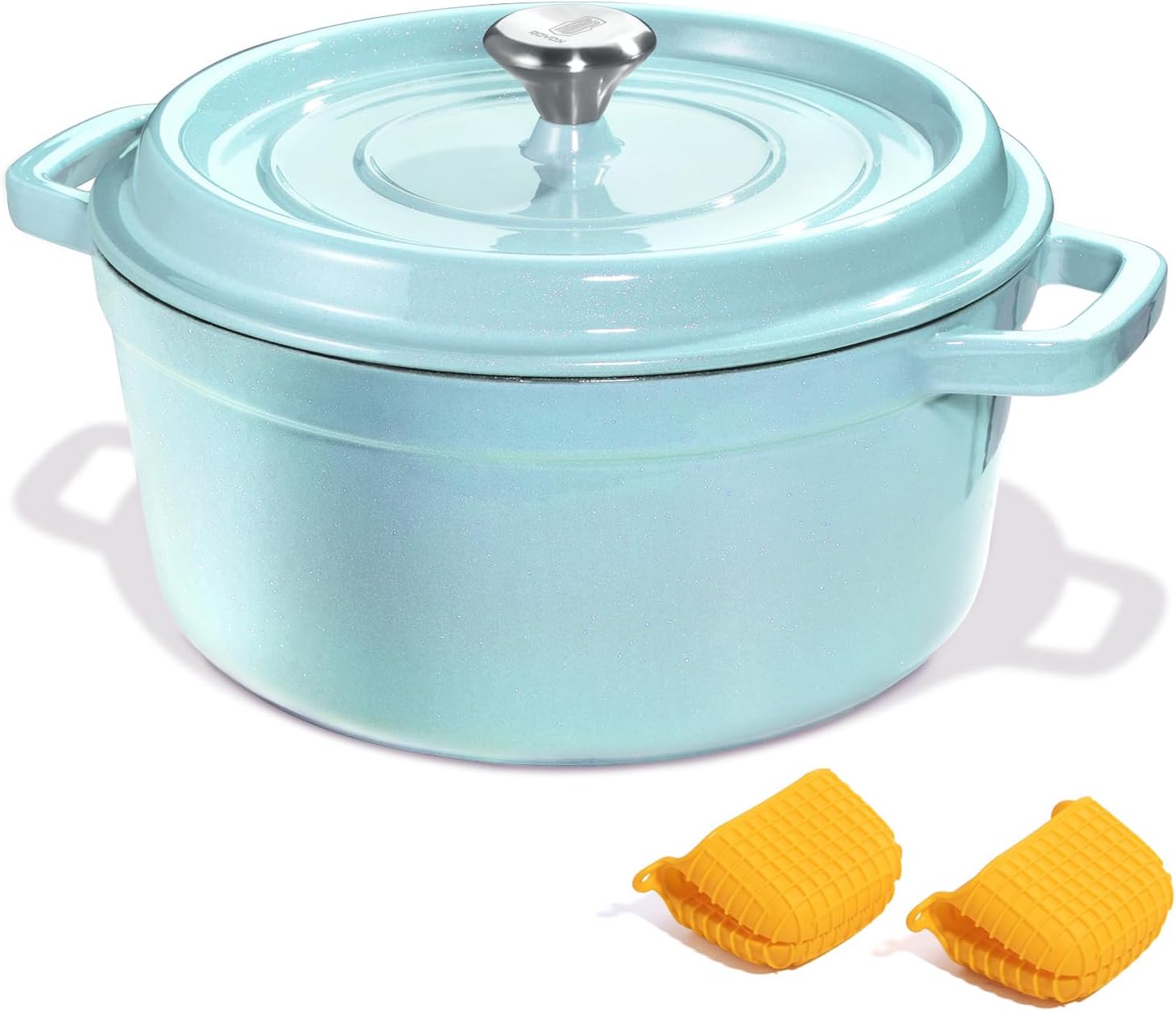 Amazon.com: ROYDX Cast Iron Dutch Oven - 6 Quart Dutch Oven for Baking ...