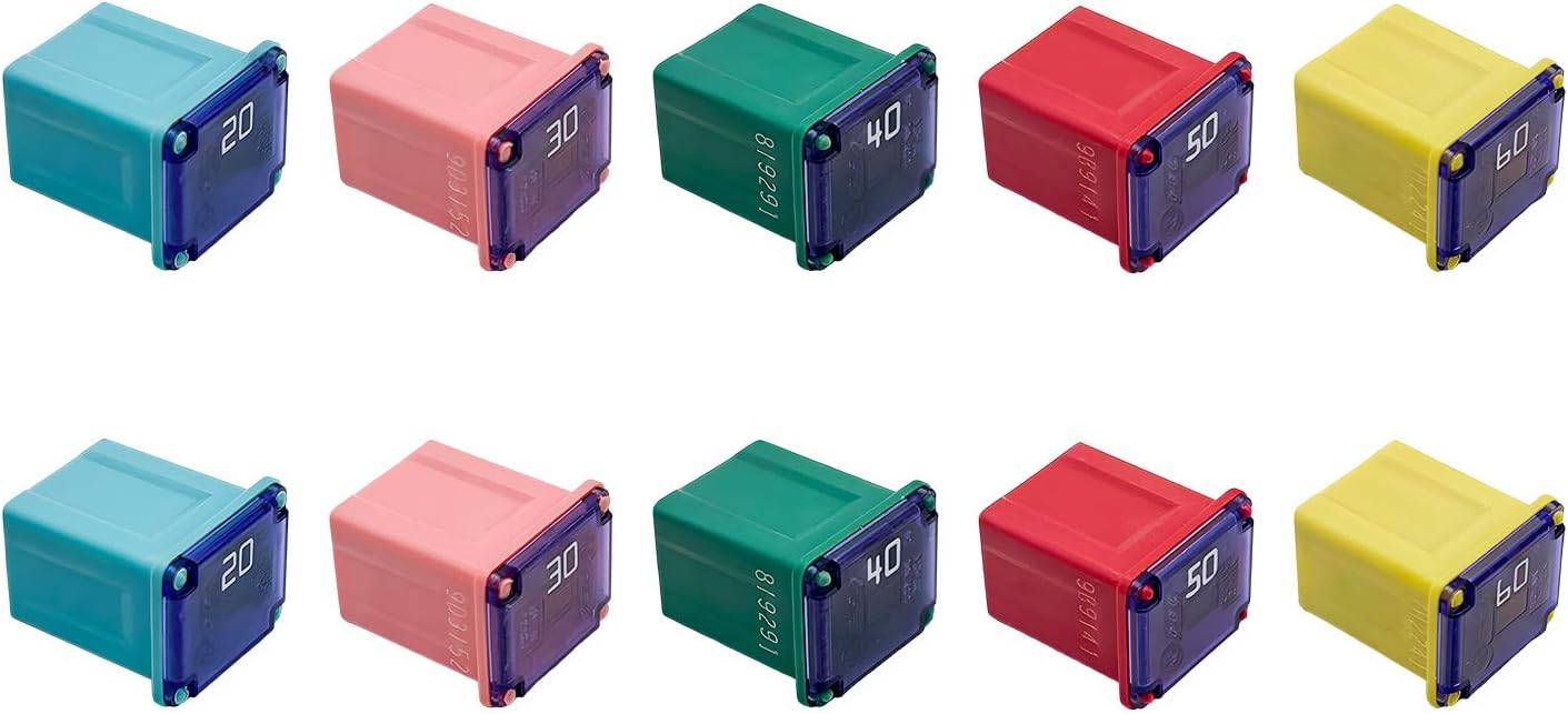 Amazon.com: Gasedin 10 PCS Car Square Fuse, Vehicle Micro Cartridge ...