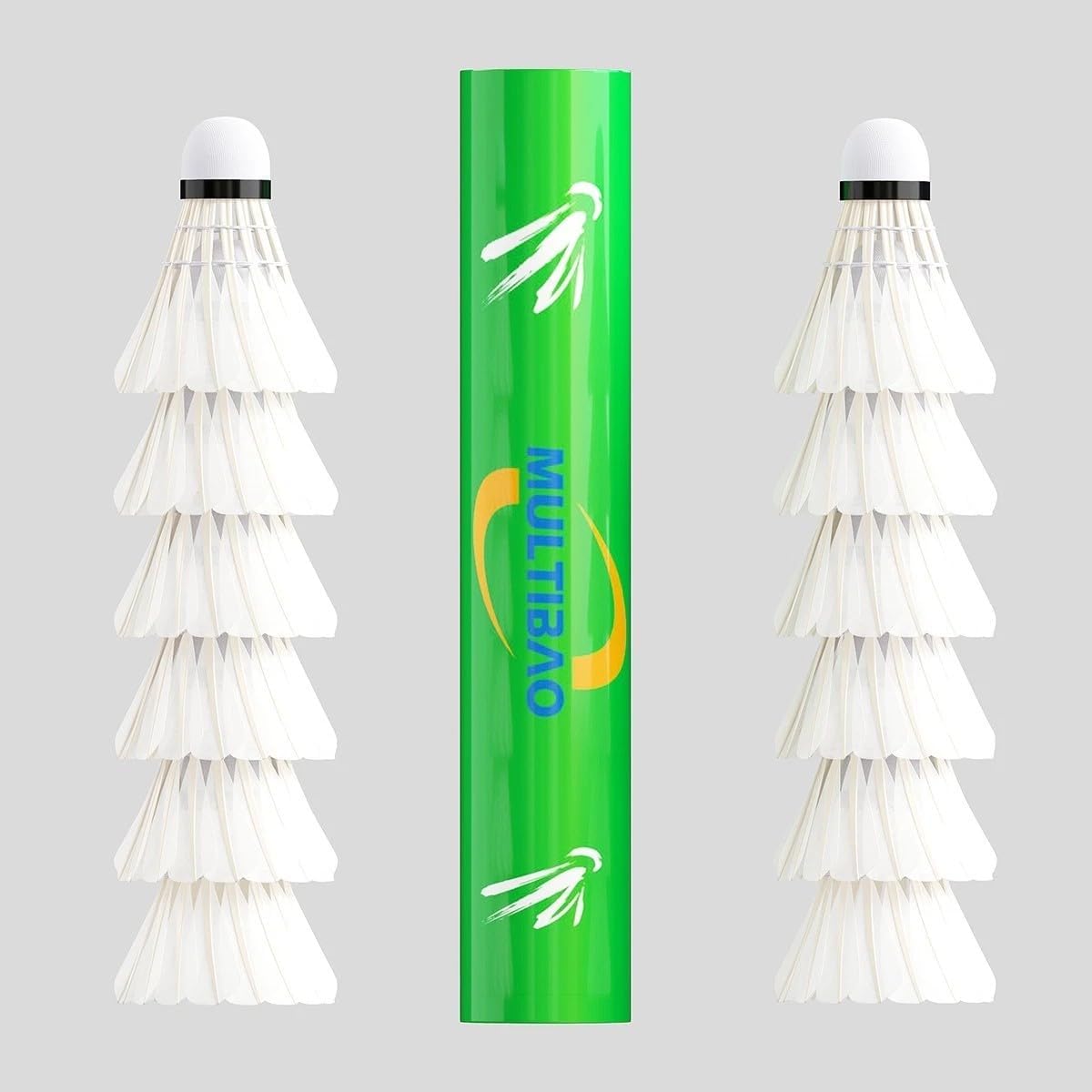 Multibao 12-Pack Professional Badminton Shuttlecocks Duck Feather With ...