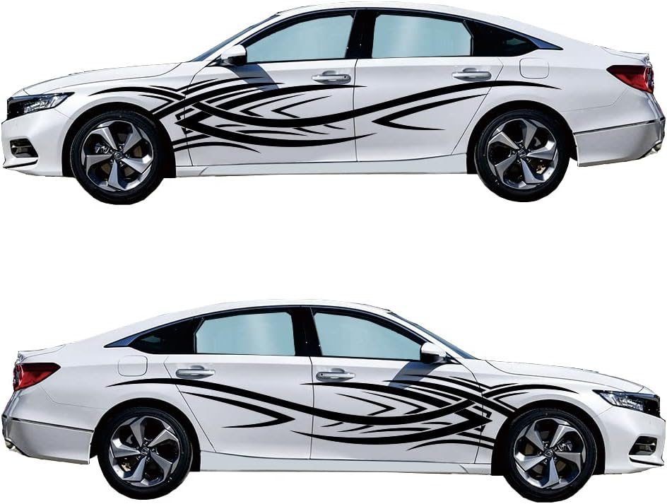 Amazon.com - Flame Graphic Car Body Decals, Self-Adhesive Flame Stripe ...