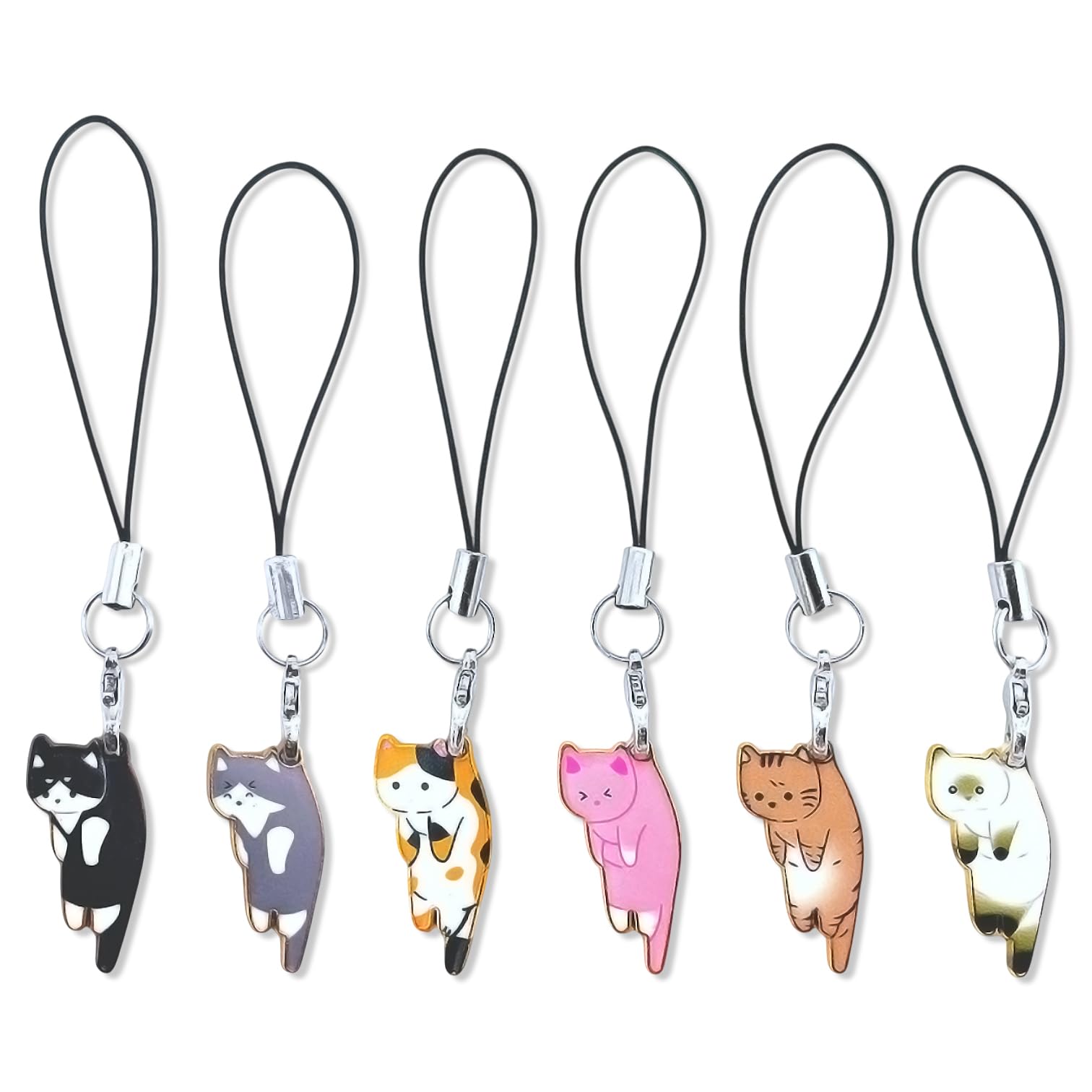Amazon.com: Sopopal 6 Pcs Cat Phone Charm Aesthetic Cell Phone Charm ...