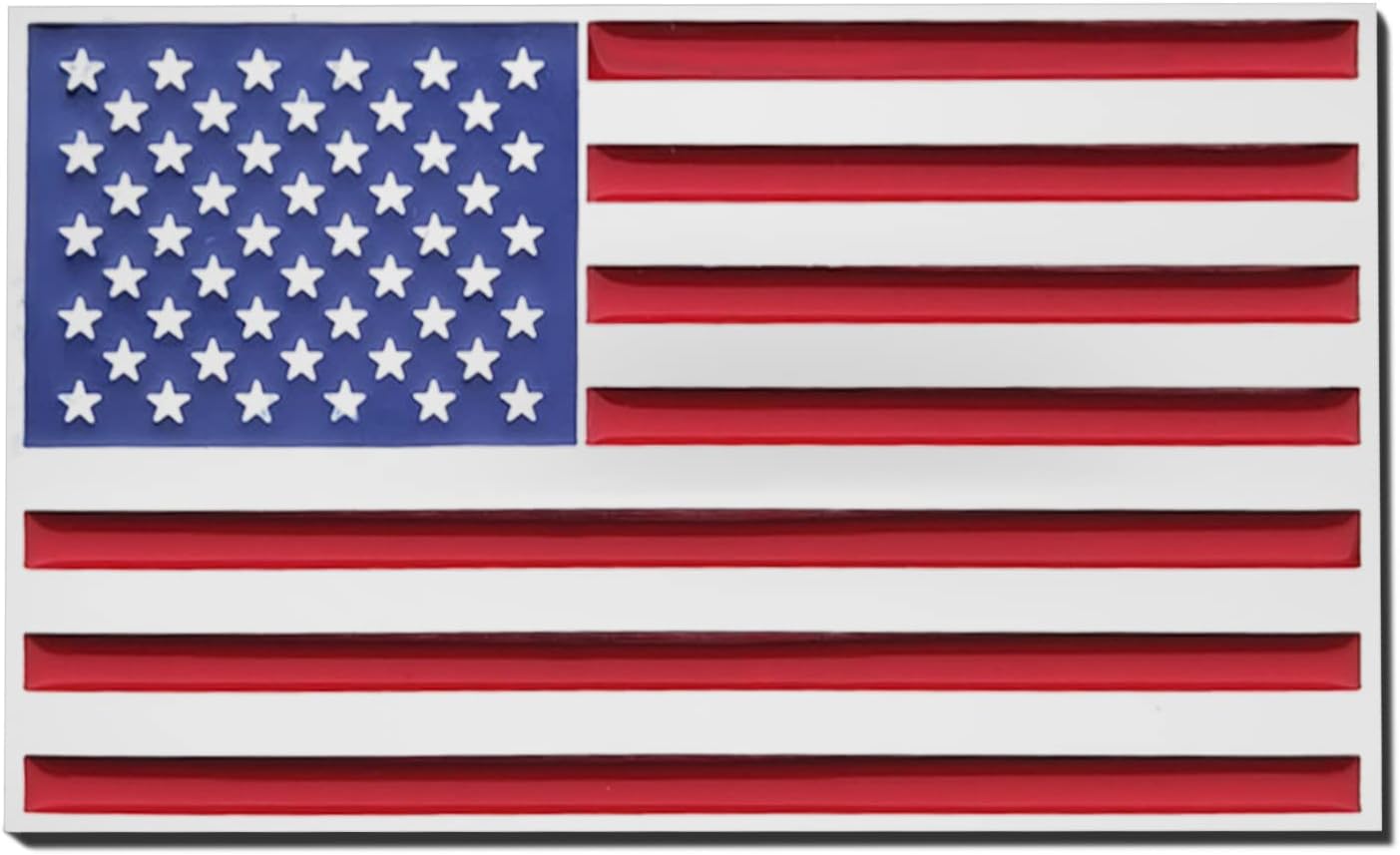 Amazon.com: US Flag Metal Emblem Sticker Embossed 3D Aluminum Alloy ...