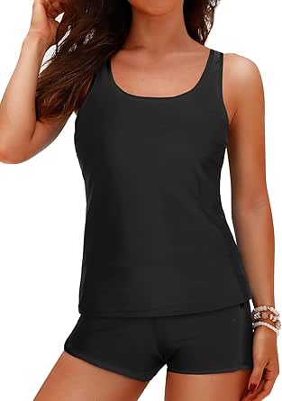 Amazon.com: Tempt Me Women Two Piece Tankini Swimsuits - Swimsuits with ...