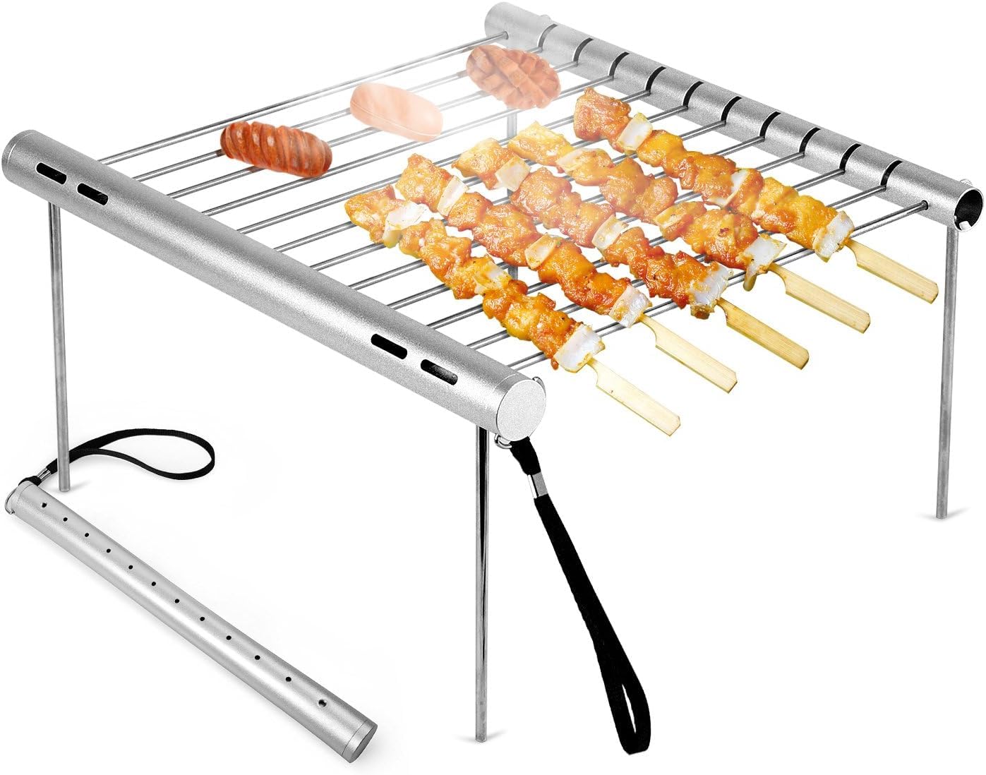 Rhyhorn BBQ Grill Rack, Stainless Steel Folding Charcoal BBQ Rack ...