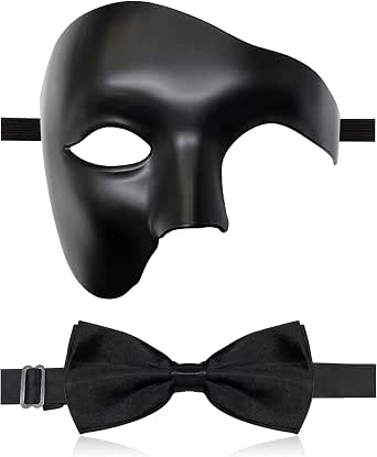 Amazon.com: FunMular Masquerade Mask for Men Phantom of The Opera Half ...