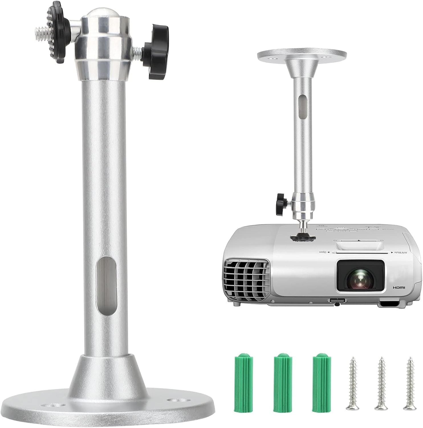 Duronic PB01XB Support pour Vidéoprojecteur Plafond | Rotatif 360 ...