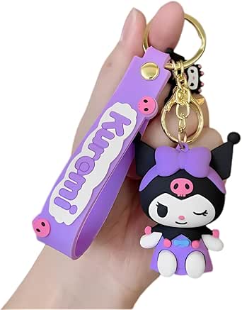 Amazon.com: Kuromi Keychains & Pendants - Cute Kawaii Key Rings for Girls & Boys, Car & Backpack ...