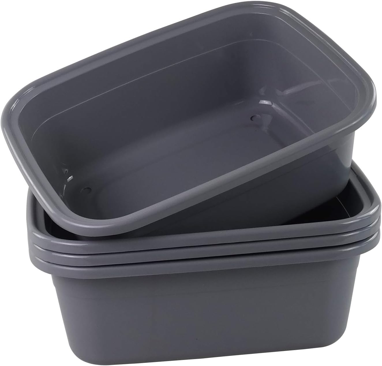 Amazon.com: Yarebest 4-Pack 12 Quart Plastic Wash Basin, Dish Washing ...