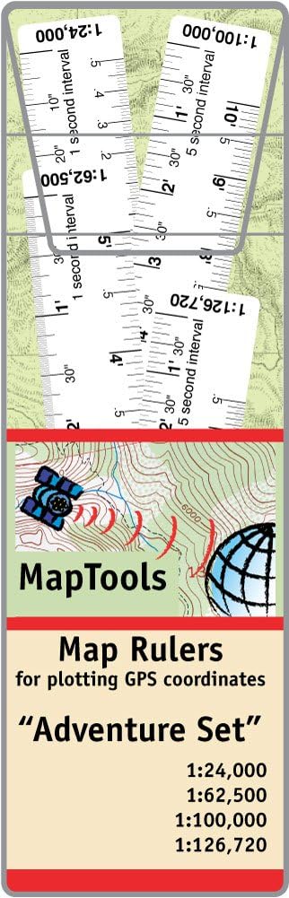 Amazon.com : Adventure Set of 4 Map Rulers 1:24,000 1:62,500 1:100,000 ...