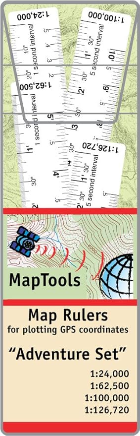 Amazon.com : Adventure Set of 4 Map Rulers 1:24,000 1:62,500 1:100,000 ...