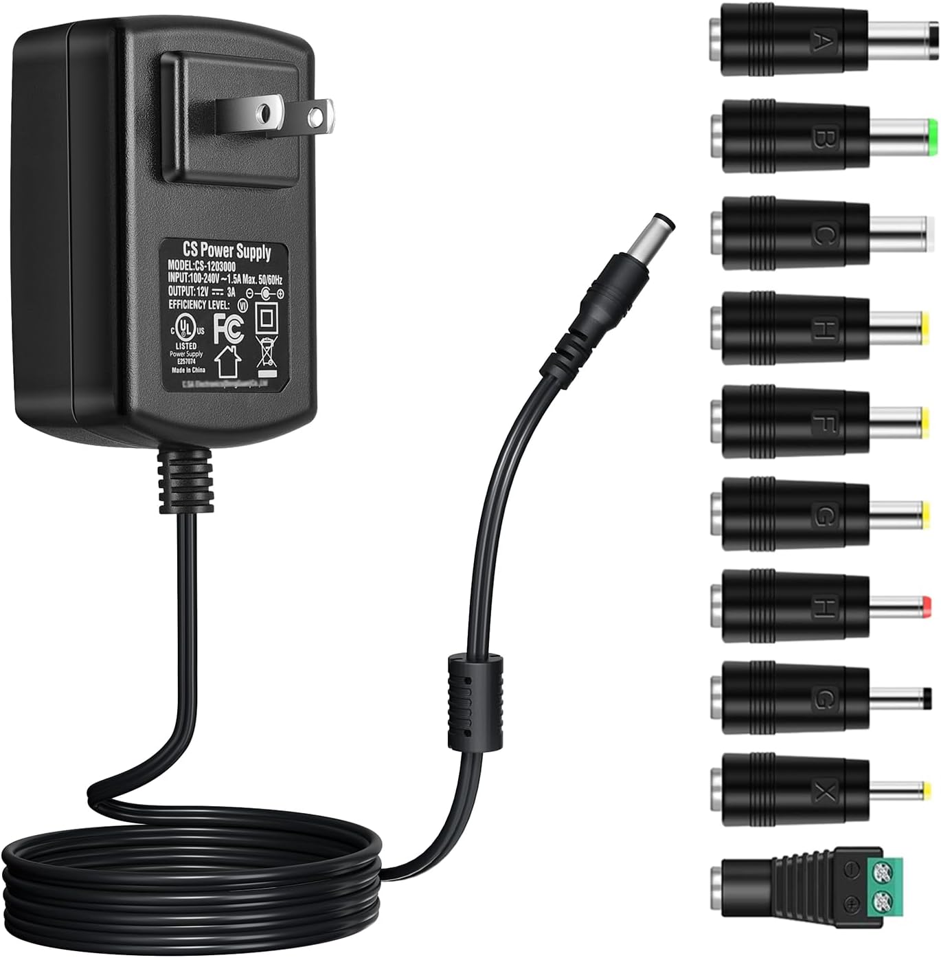 Amazon.com: Security-01 DC 12V 3A Power Supply Adapter,Universal 12volt ...