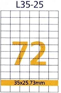 Riklabel a4 100 sheets multipurpose labels pack of 72, 35 mm x 25.73 mm ...